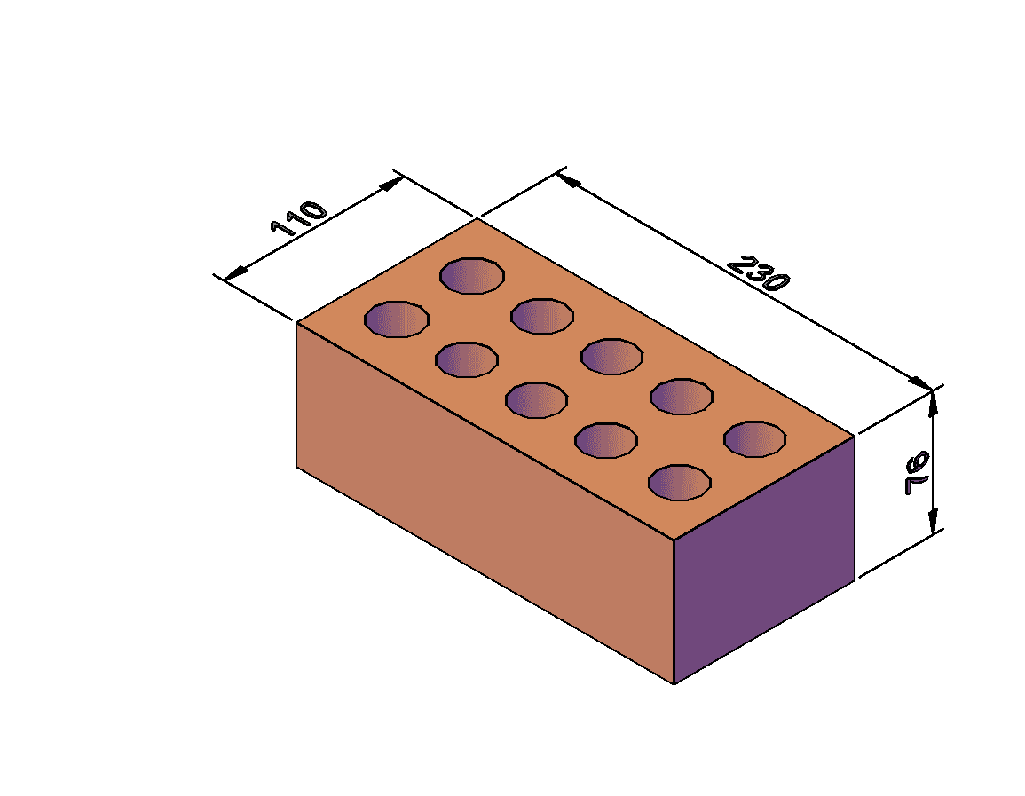 standard brick dimensions