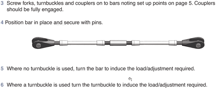 Macalloy Tension Bars - Dimensions and properties